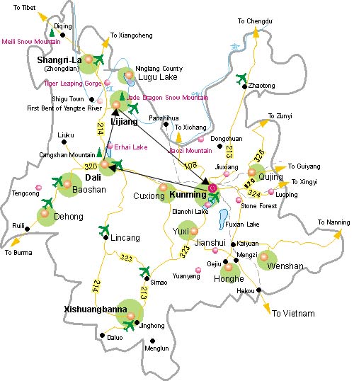 Complete Yunnan Map Ultimate Travel Guide to Popular Surrounding Cities ...